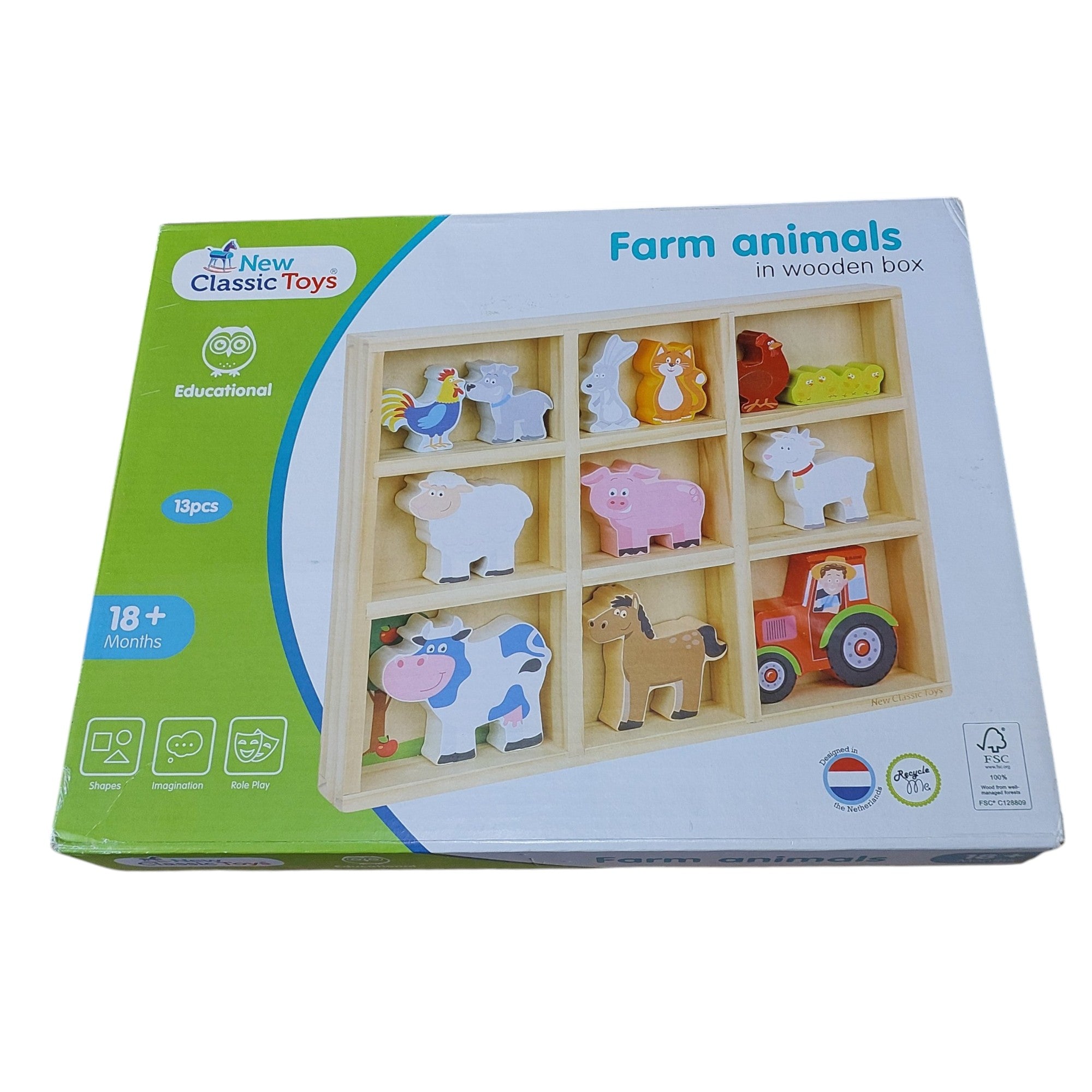 Farm Animals In Wooden Box – Play Beyond