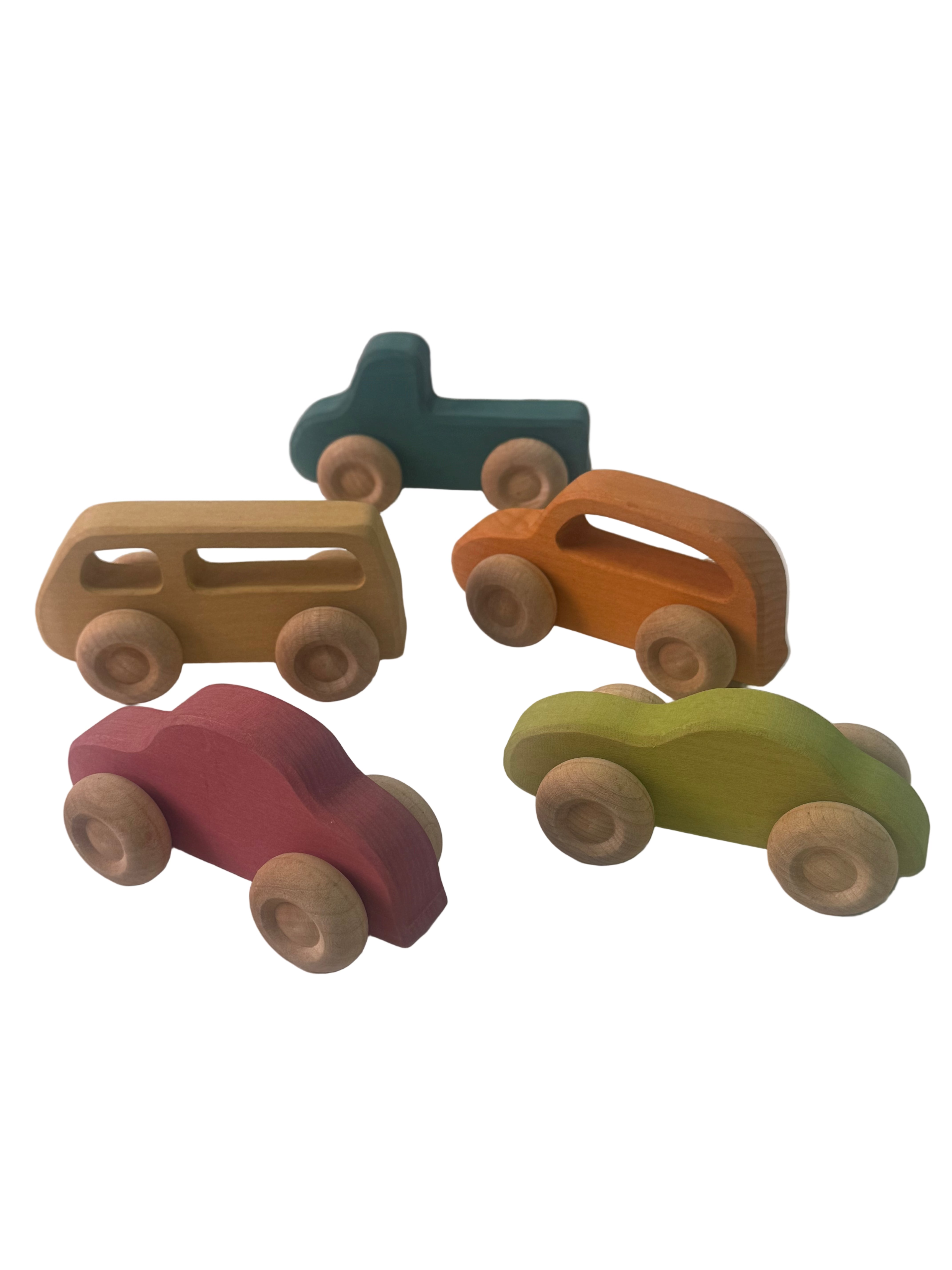 Grimm's Wooden Slimline Cars – Play Beyond